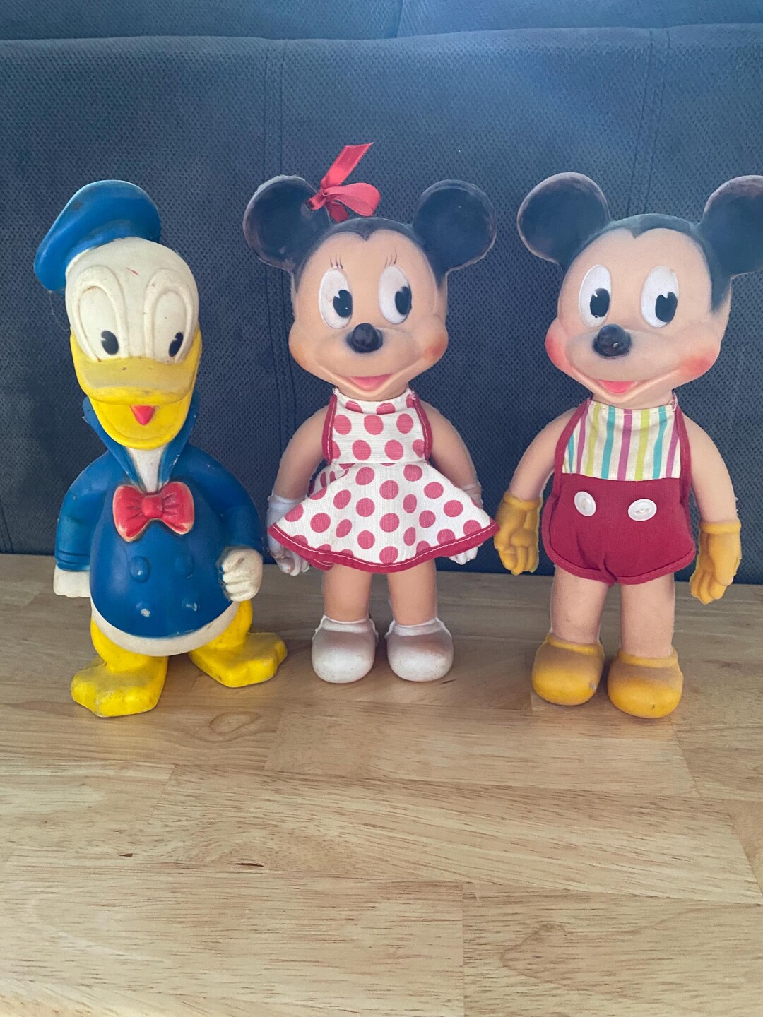 Vintage 1955 Mickey, Minnie & Donald Duck Dolls - Etsy UK