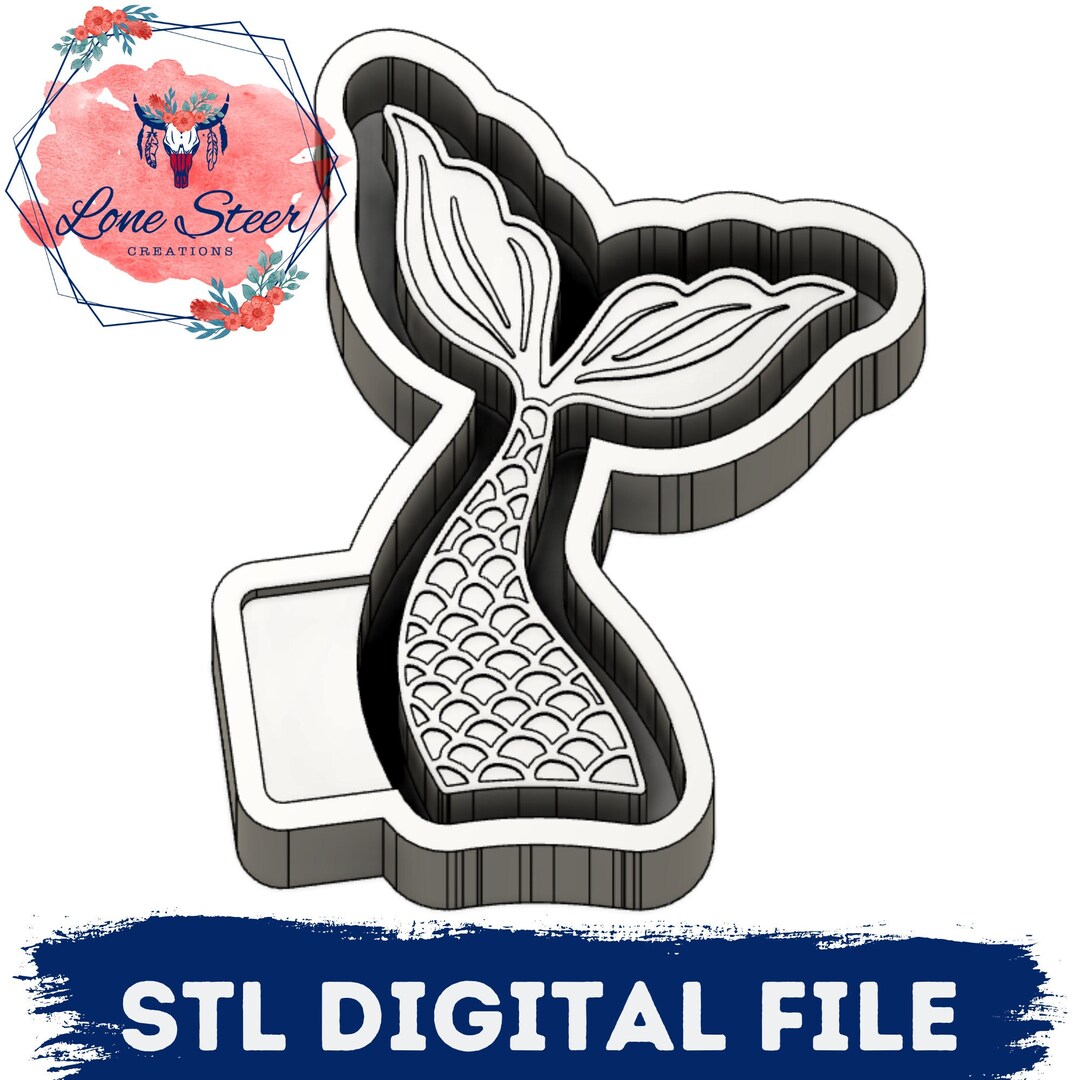 Mermaid Tail Freshie Blank for Molding 3D Printer File STL - Etsy