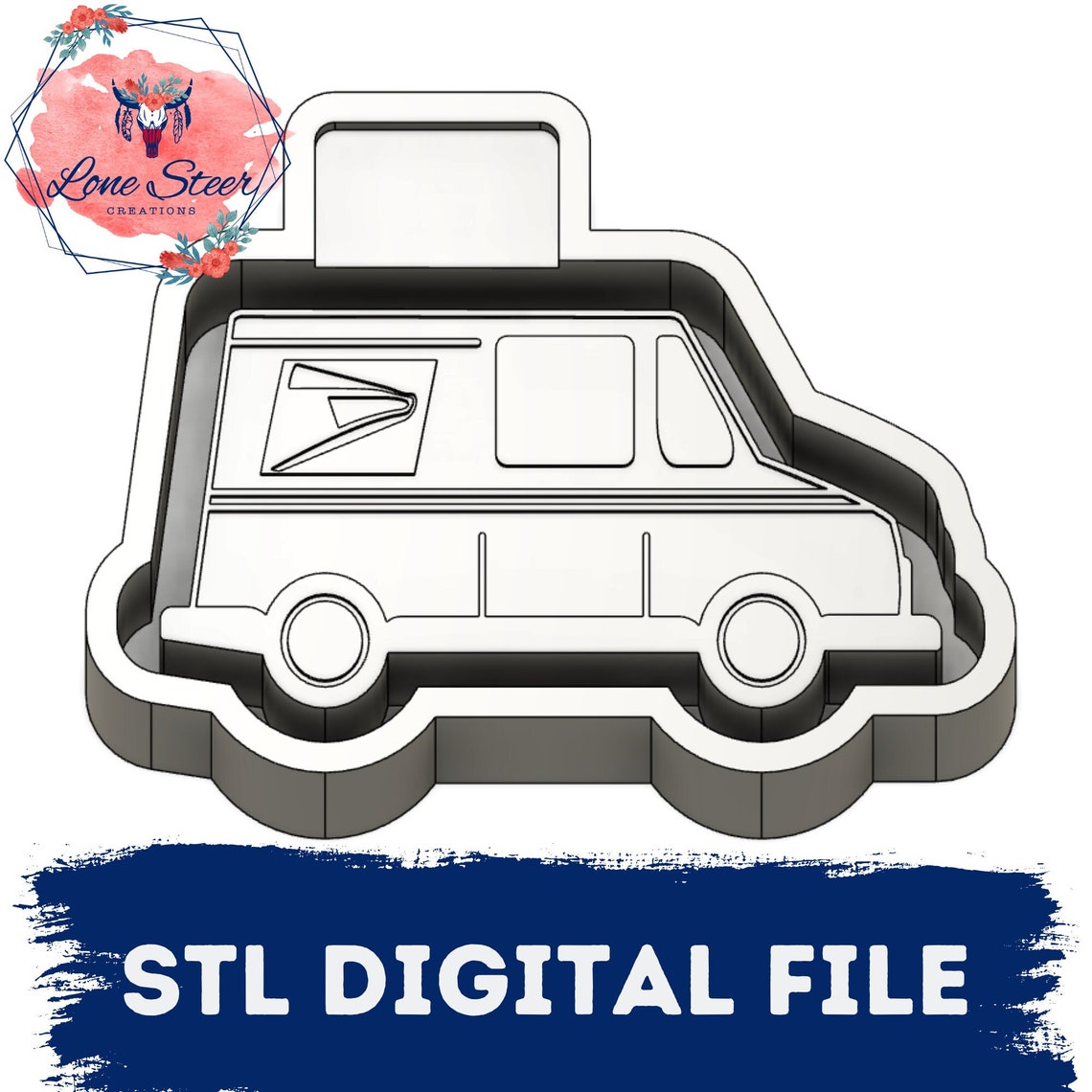 USPS Mail Delivery Truck Freshie Blank for Molding 3D Printer File STL ...