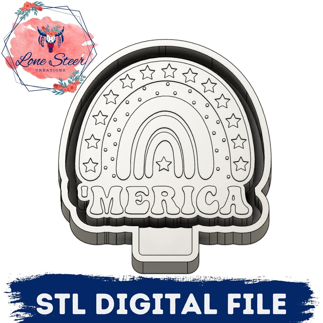 Merica Rainbow Freshie Blank for Molding 3D Printer File STL - Etsy