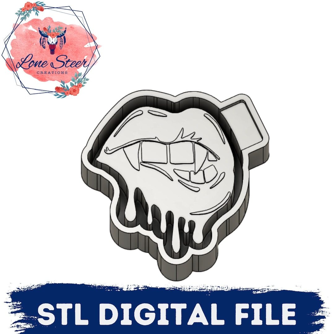 Vampire Lips Freshie Blank for Molding 3D Printer File STL - Etsy