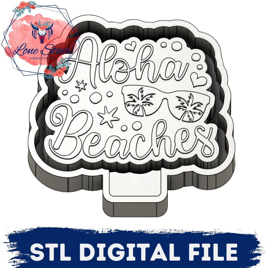 Aloha Beaches Freshie Blank for Molding 3D Printer File STL - Etsy