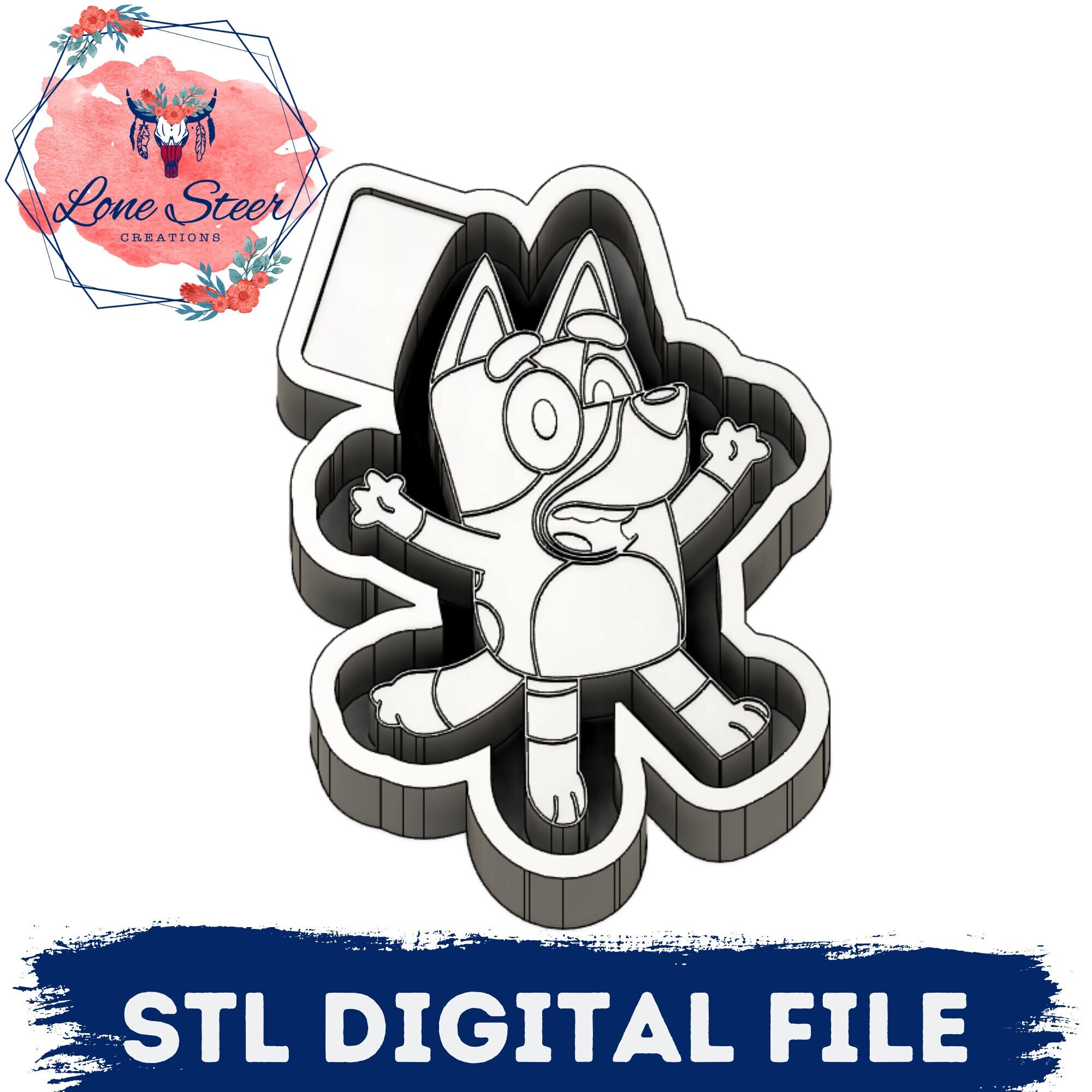 Bluey Freshie Blank for Molding 3D Printer File STL - Etsy