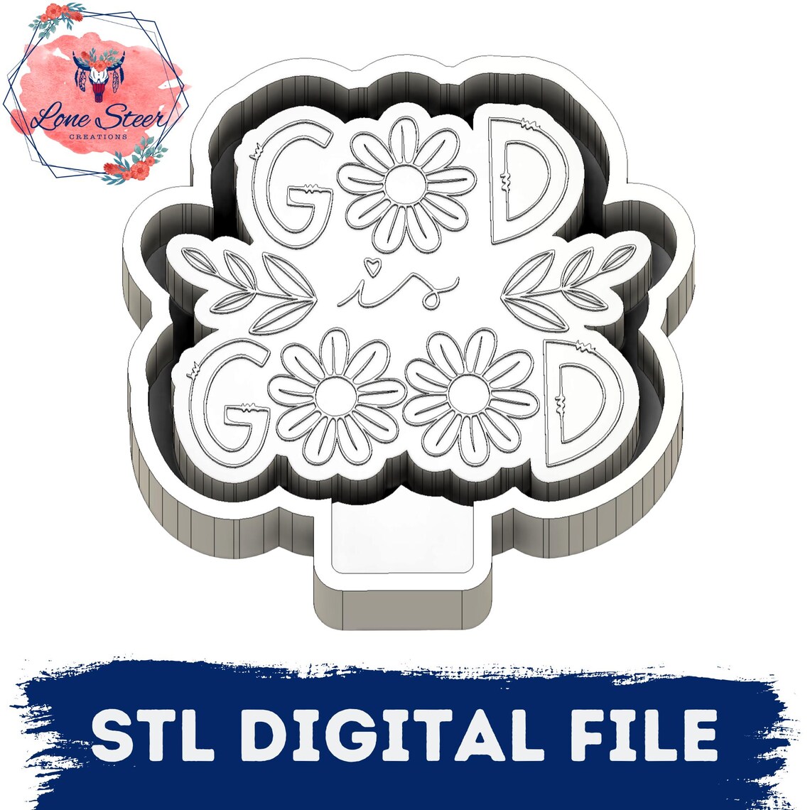 God is Good Freshie Blank for Molding 3D Printer File STL - Etsy