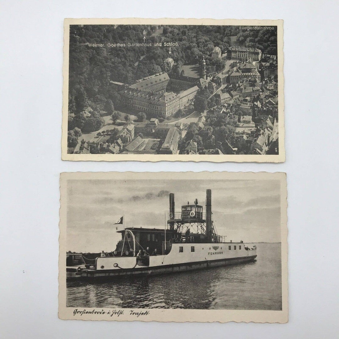 Germany Photo Postcards (set of 2) Weimar Goethe Fehmarn Island Ferry ...