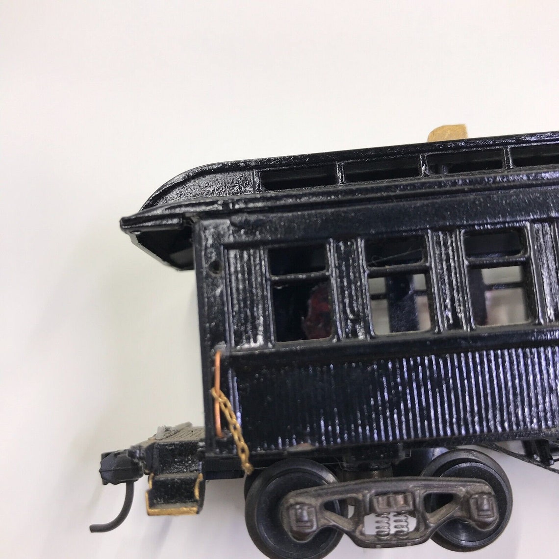 Wood Train Coach Passenger Car HO Scale Black Red Windows - Etsy