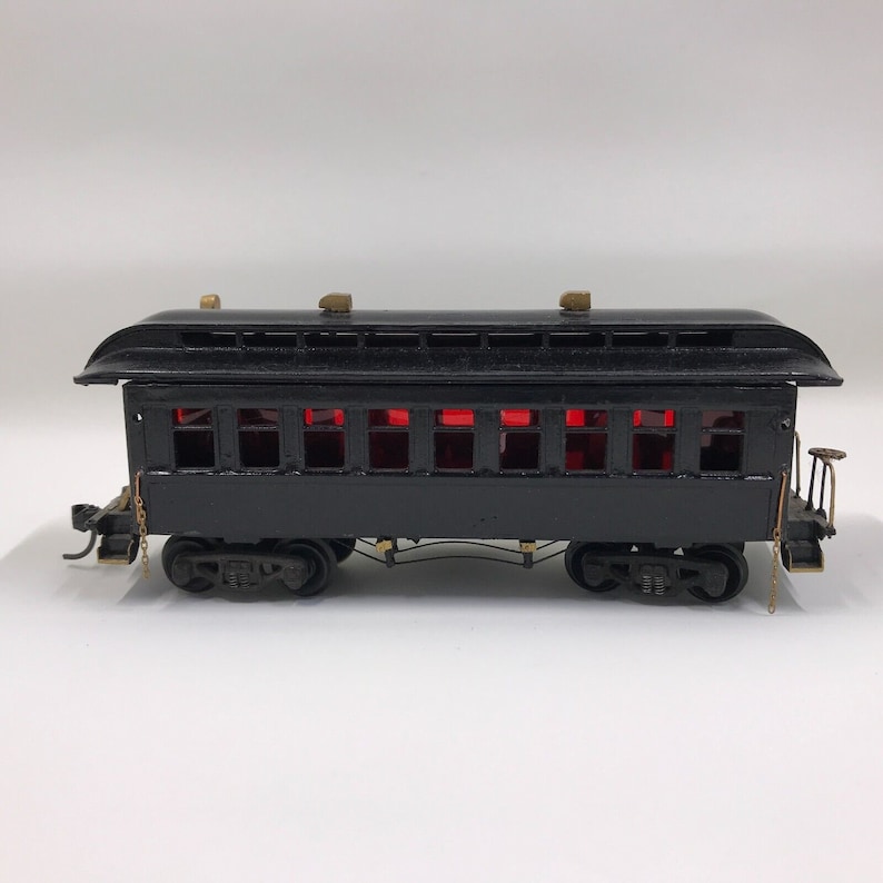Wood Train Coach Passenger Car HO Scale Black Red Windows - Etsy