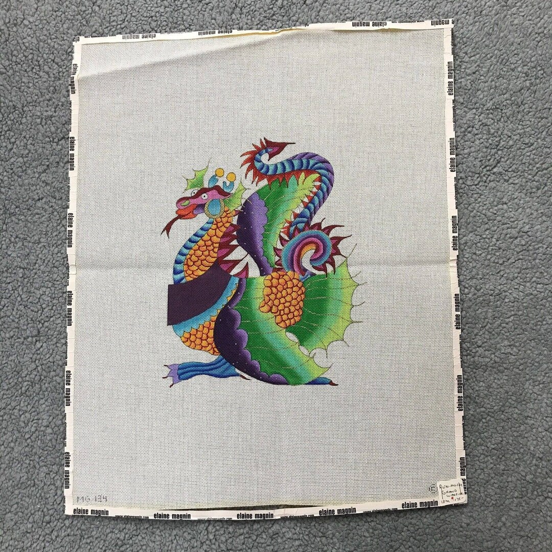 Ren Hand Painted Needlepoint Canvas the Grand Warrior Dragon MG-134 18M ...