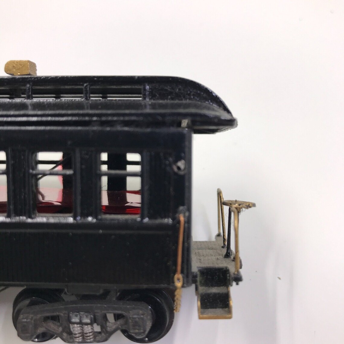 Wood Train Coach Passenger Car HO Scale Black Red Windows - Etsy