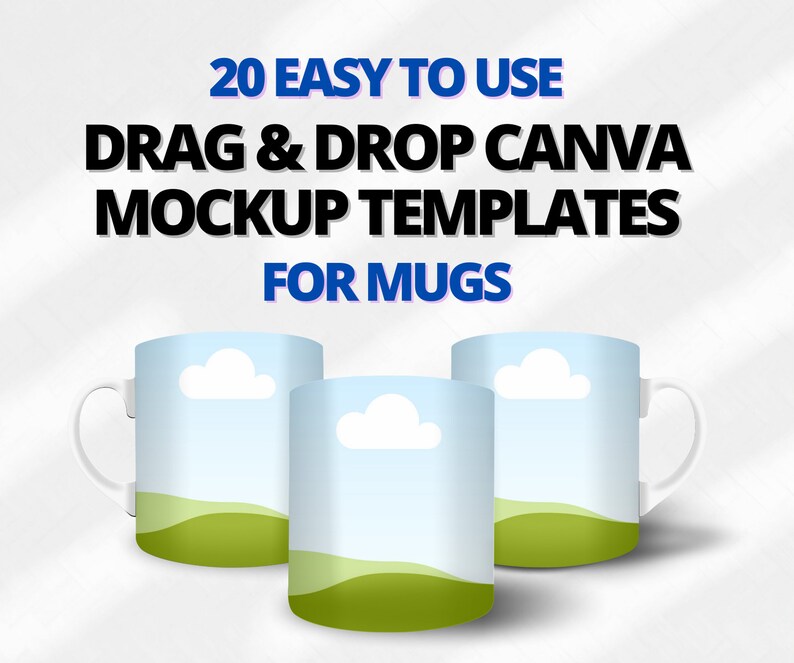 Mug Mockup Canva Template, 20 Different Mockup Designs, Mug Mockups ...