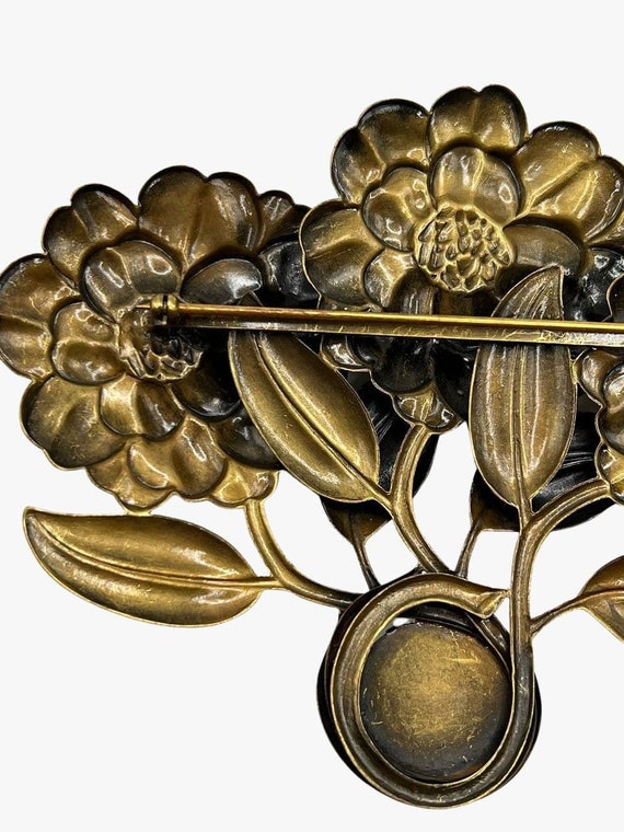 Vintage Flowers Massive Joseff of Hollywood Brooch, 1… - Gem