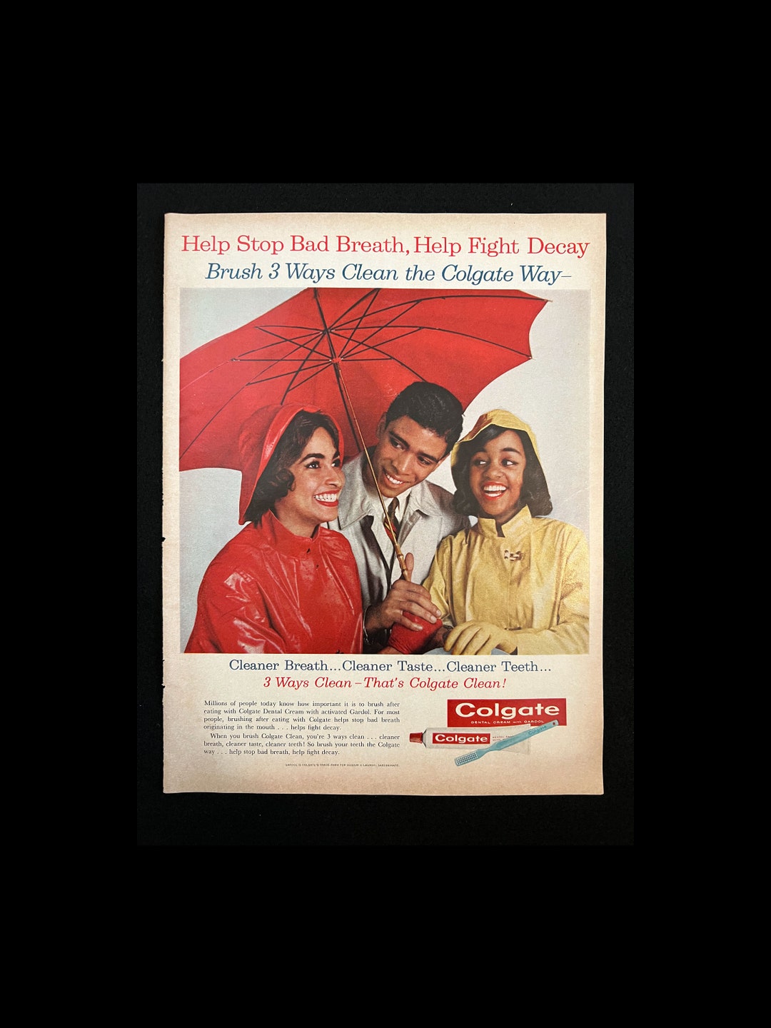 1962 Colgate Vintage Magazine Ad | Nostalgia Decor - Etsy