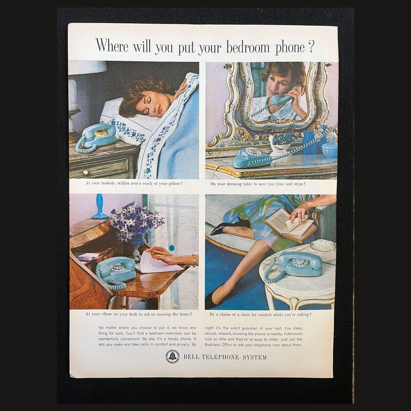 Vintage Telephone Ad - Etsy