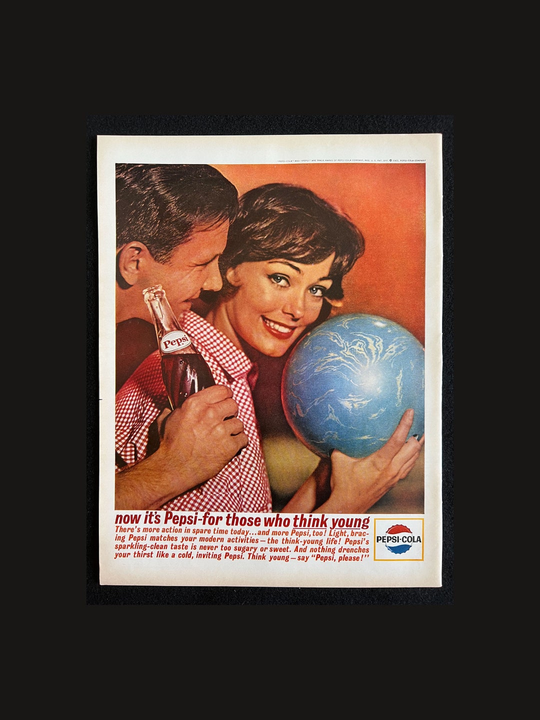 1963 Pepsi Vintage Magazine Ad Nostalgia Decor Collectible Wall Art - Etsy