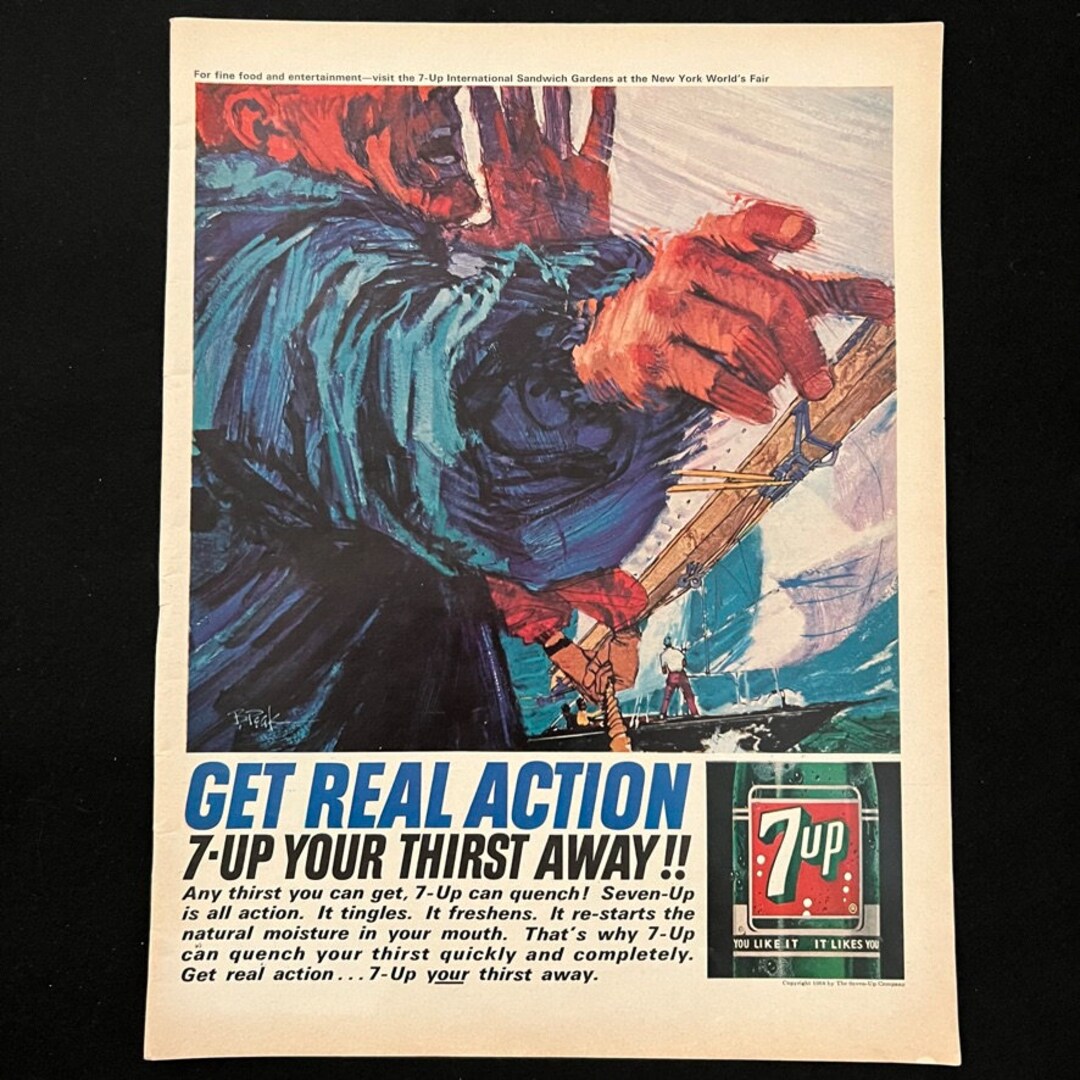 1964 7-up Vintage Magazine Ad | Nostalgia Decor | Collectible Wall Art ...