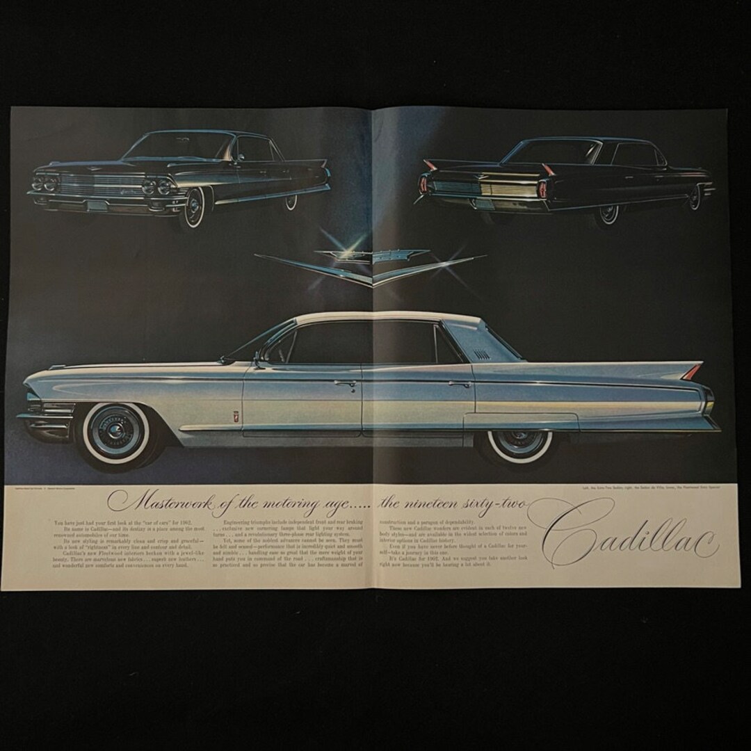 1961 Cadillac Vintage Magazine Ad | Nostalgia Decor | Retro Collectible ...