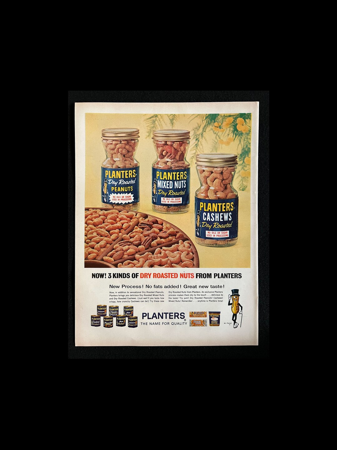 1963 Planters Peanuts Vintage Magazine Ad | Nostalgia Decor - Etsy