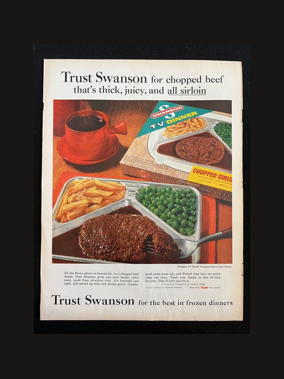 1963 Campbell Swanson TV Dinner Vintage Magazine Ad - Etsy