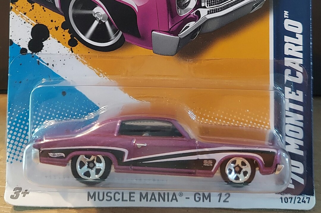 Hot Wheels '70 MONTE CARLO - Muscle Mania - NIP - Purple - Etsy