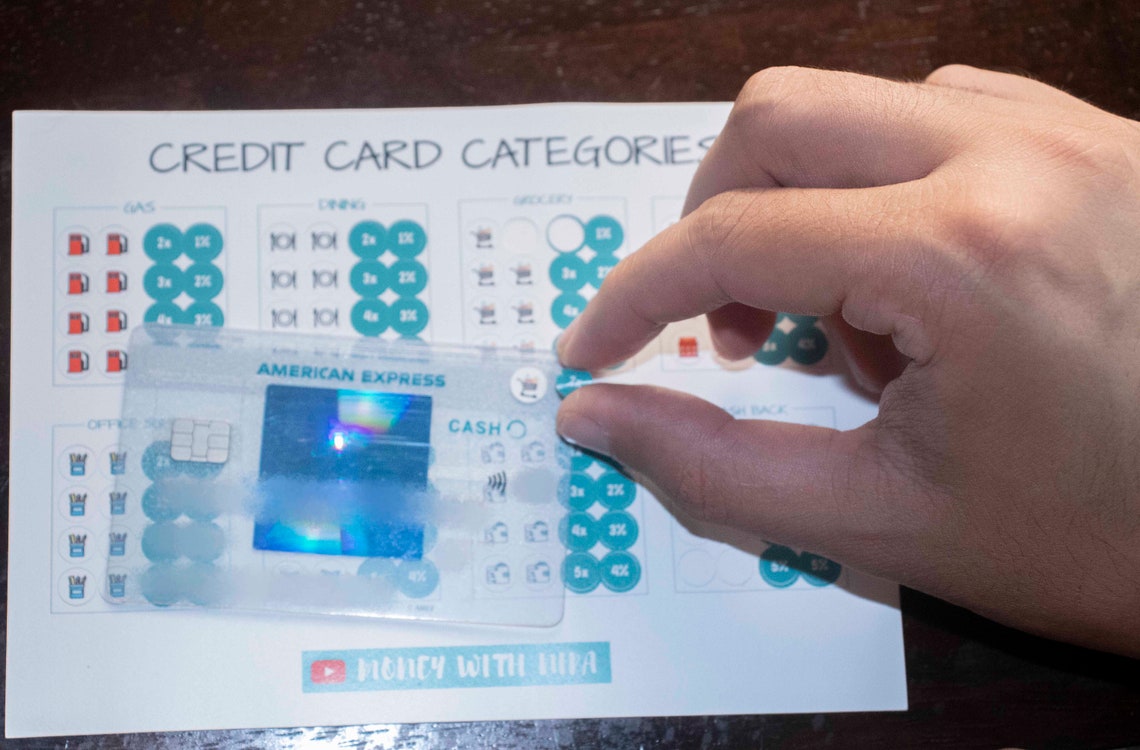 Credit Card Categories Stickers, Points, Miles, Cash Back - Etsy