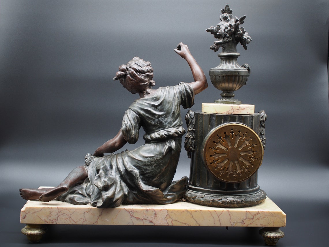 Antique Fireplace Clock French From the 1800 Era, by Francois Moreau - Etsy