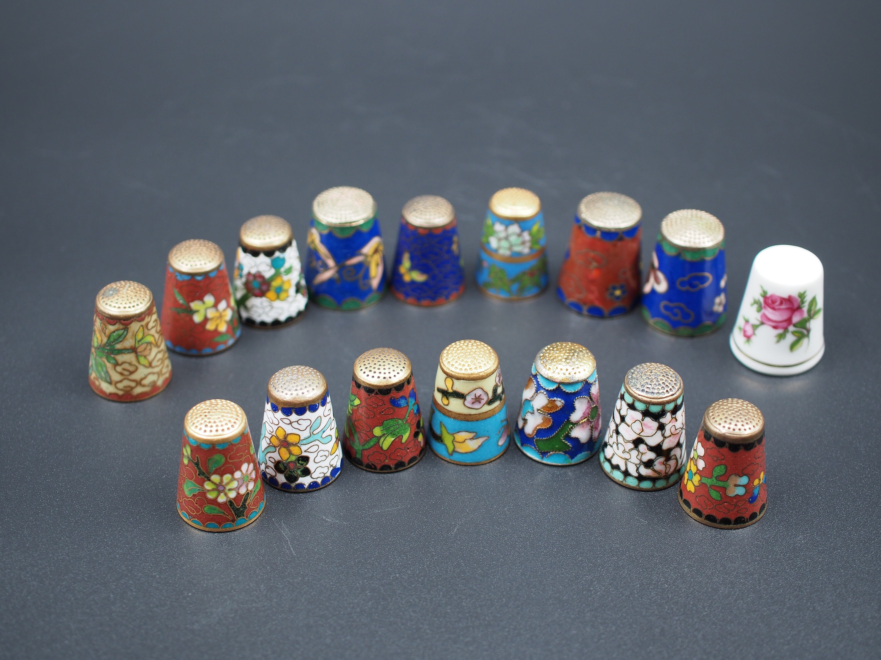 Vintage French Thimble Cloisonne Antique Sewing Thimble - Etsy