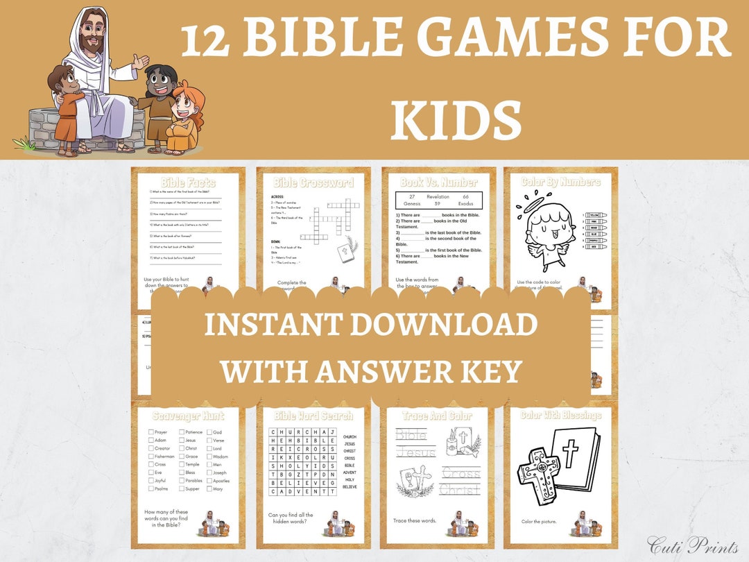 Fun Bible Games for Kids: 12 Printables With Answers I Including ...