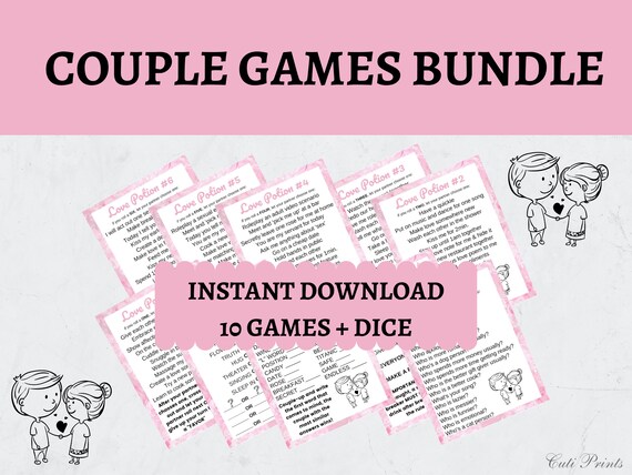 Printable Couple Games Bundle and Dice I Date Night Games for - Etsy
