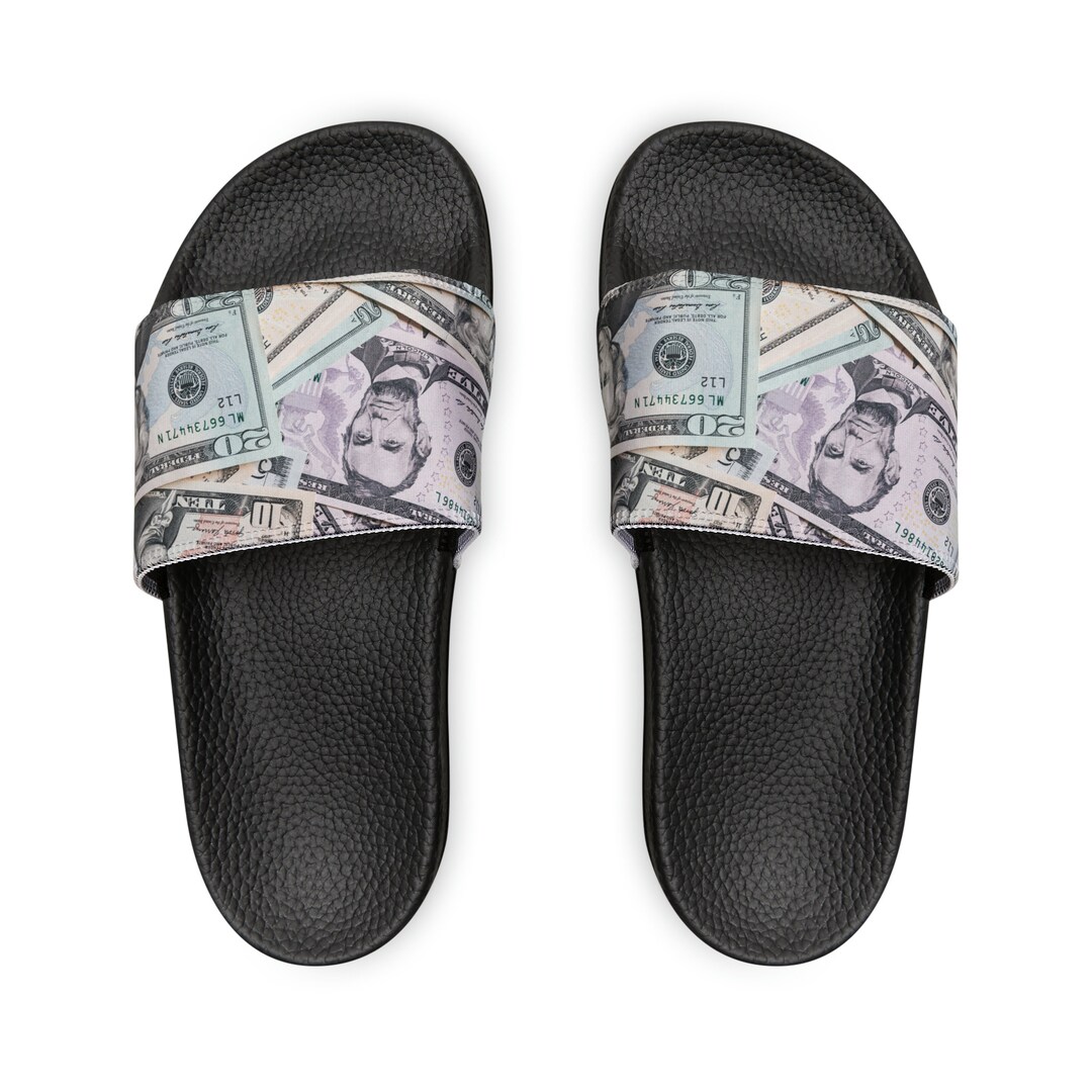 Men's Slide Sandals, Money Design Sandals, Outdoor Shoes for Men ...