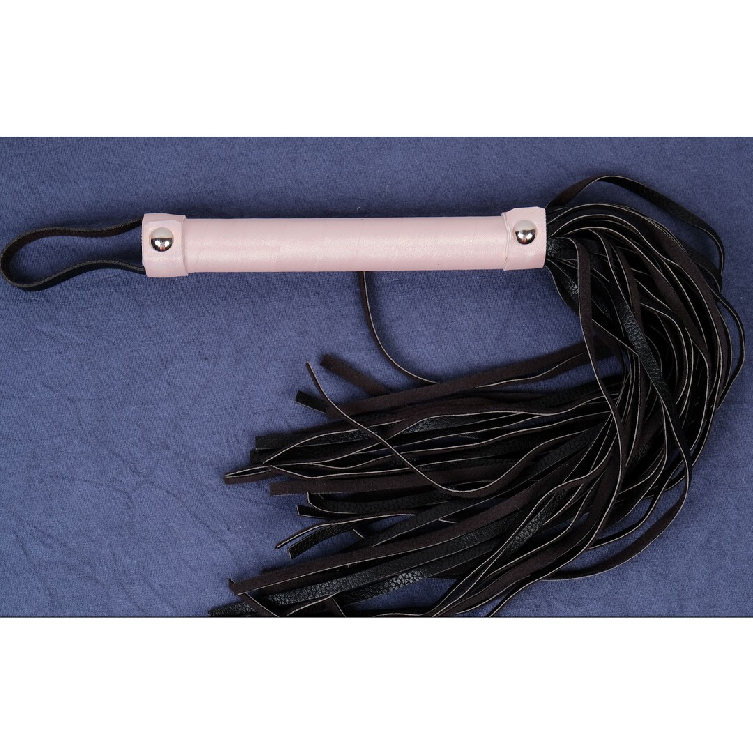 BDSM Flogger With Pink Handle/faux Leather Floggers and Whips/vegan ...