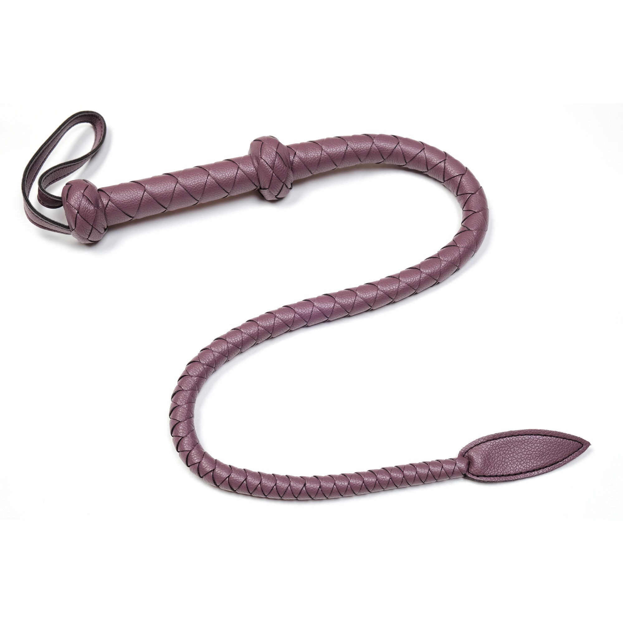 Dark Purple Dragon Tail Whip/vegan Leather Whip Spanking/bdsm Whip Kink ...