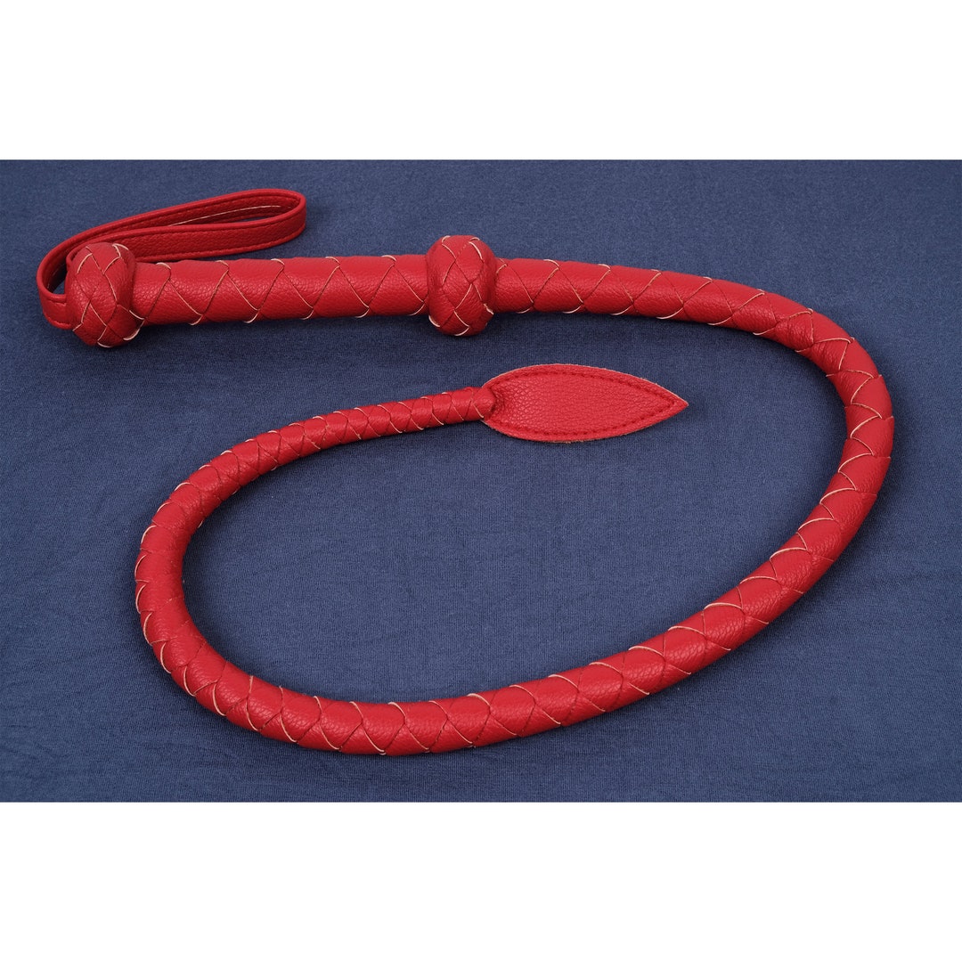 Red Vegan Leather Single Tail Whips/bdsm Whips/fetish Whip/dragon ...