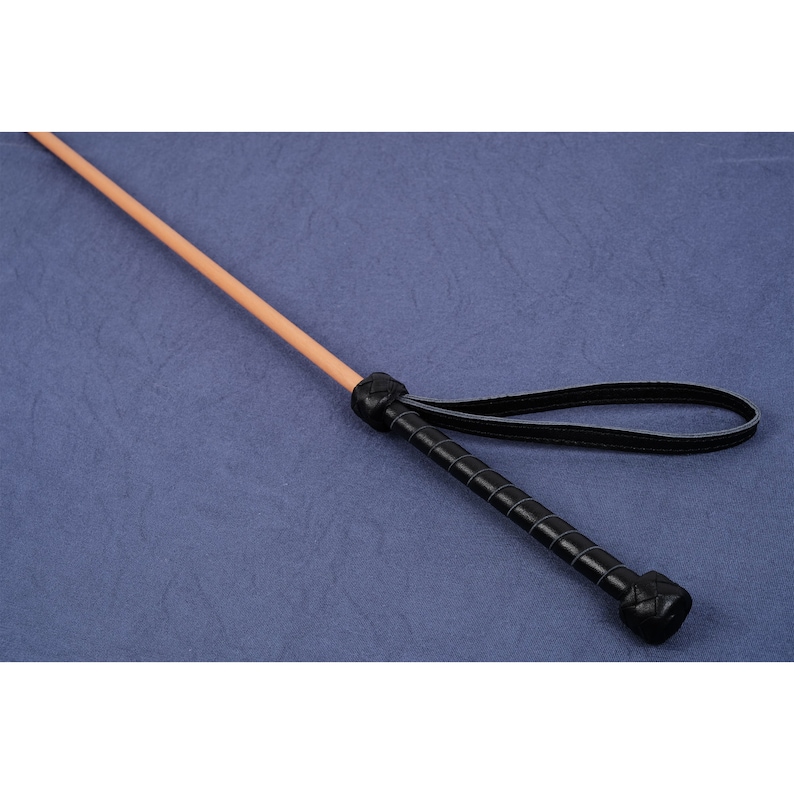 BDSM Cane Wood Wrapped Handle/lambskin Leather Handle Spanking Cane ...
