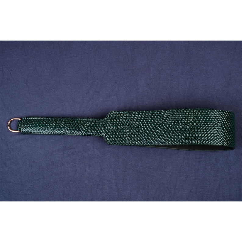 Green Python Pattern Spanking Paddle/vegan Leather Paddle - Etsy