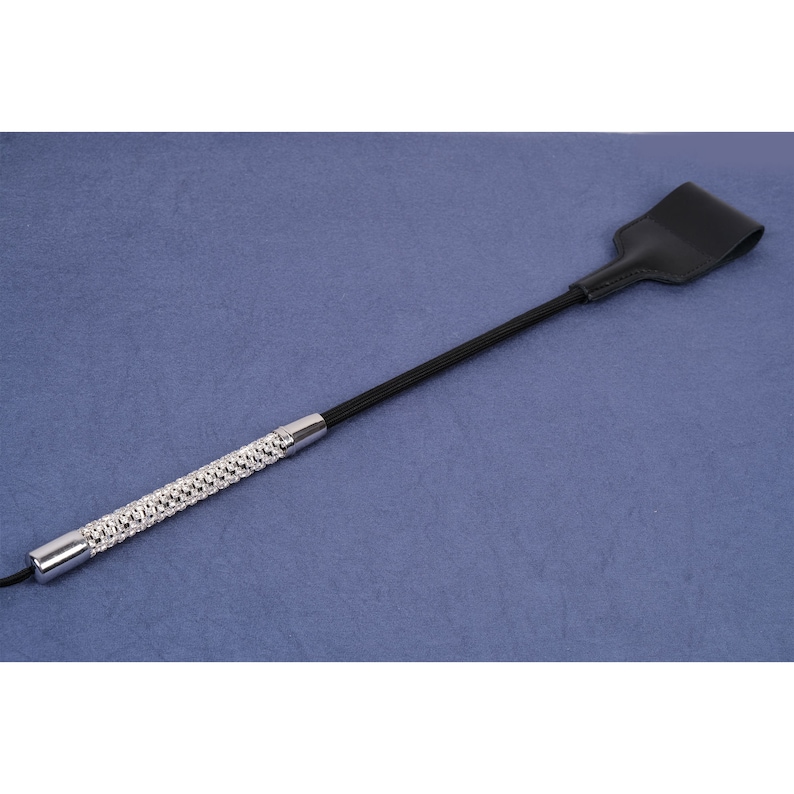 Real Leather Riding Crop With Bling Handle/horse Riding Crop/short Bdsm ...