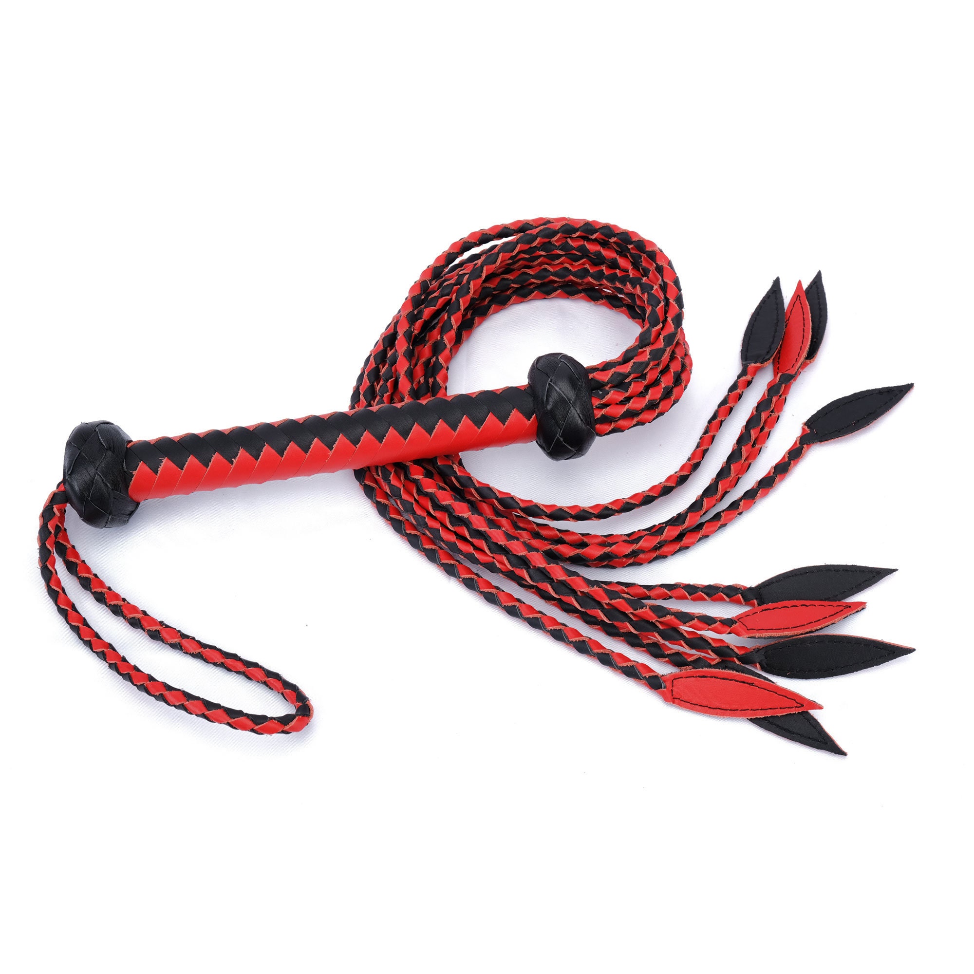 Real Leather Heavy Braided Leather Flogger and 9 Tails - Etsy