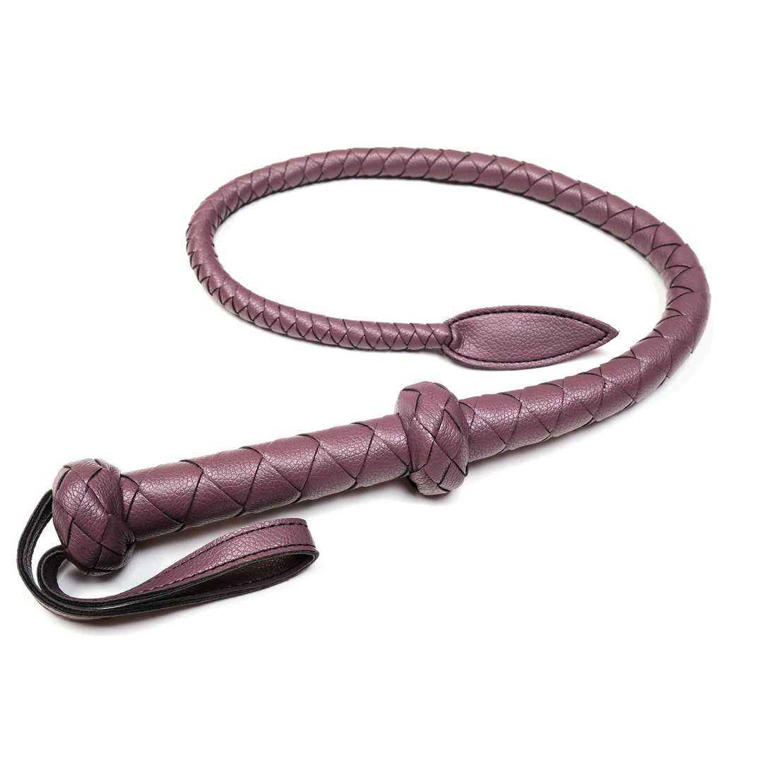 Dark Purple Dragon Tail Whip/vegan Leather Whip Spanking/bdsm Whip Kink ...