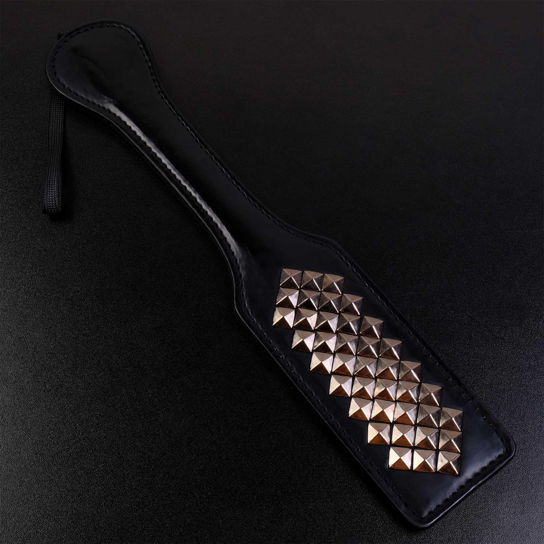 Vegan Leather Paddle Spanking/bdsm Paddle Studded/vampire Paddle/spiked ...