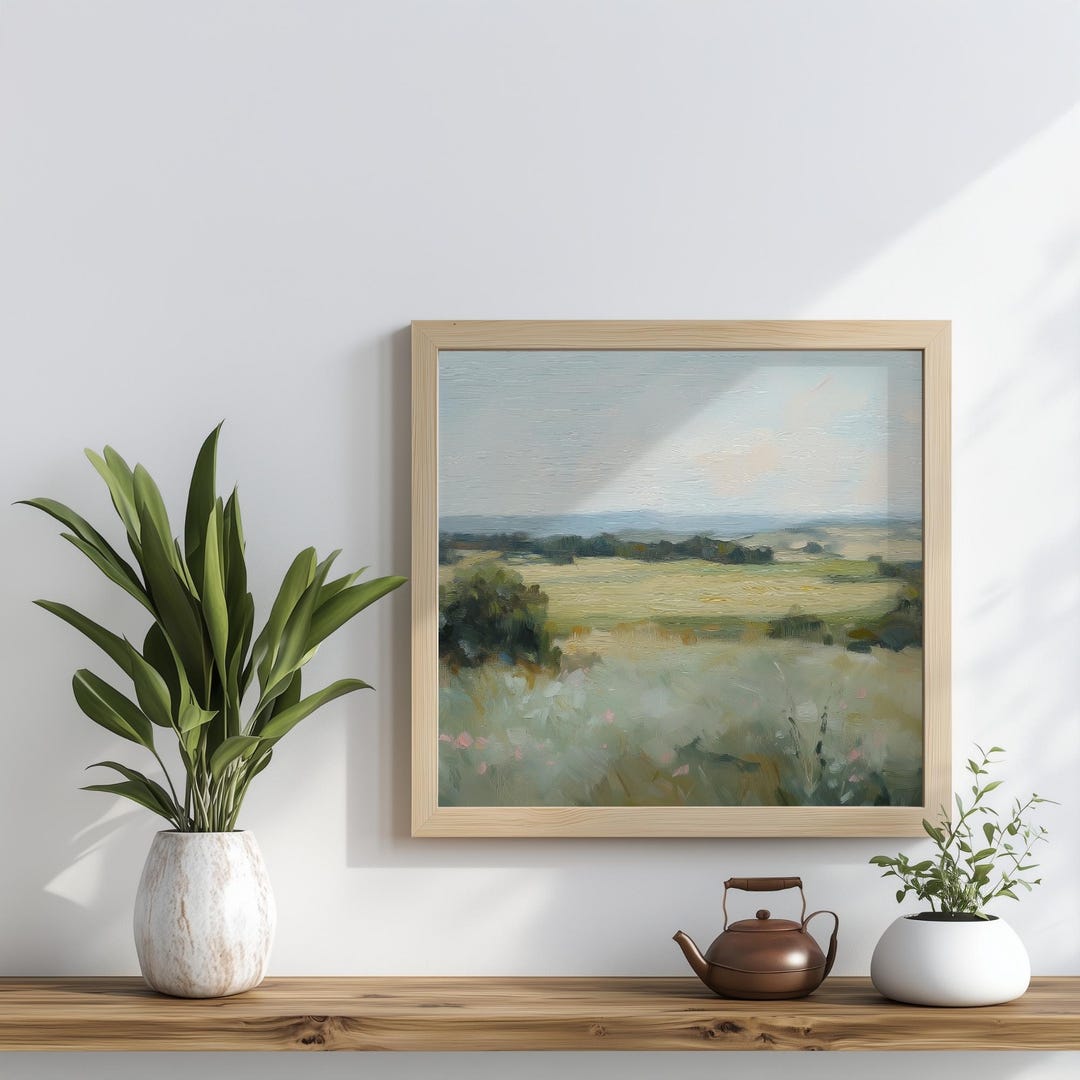 Impressionist Landscape Art | Frame TV Art | Rustic Wall Art | Digital ...