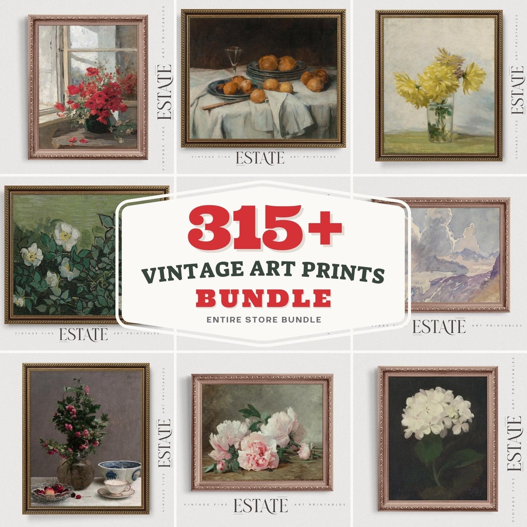 315 Entire Store MEGA BUNDLE Vintage Art Prints for Home Decor Mega ...