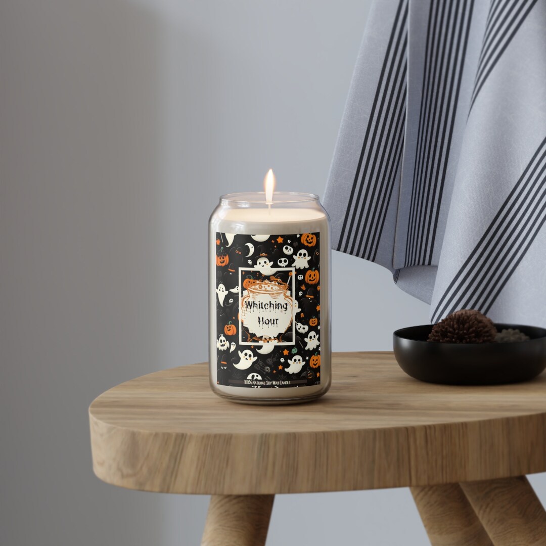 Large Spooky Halloween Themed Scented Candle, Natural Soy, Great ...