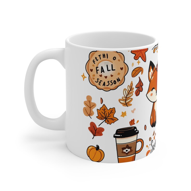 Mug 11oz, Cute Funny Fox Fall Season Design, Great Gift for Coffee and ...