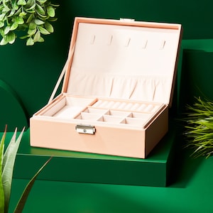 Vegan Personalised Leather Jewellery Box / Personalised Black Vegan ...