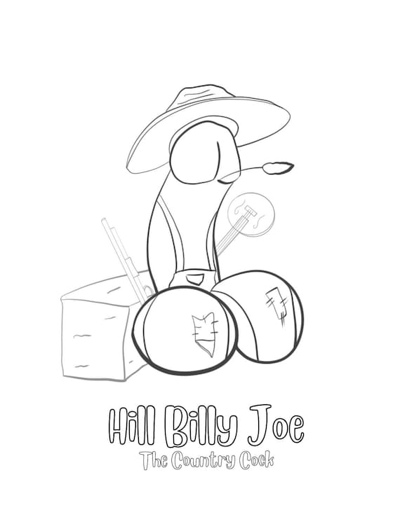 Hill Billy Penis Themed Adult Coloring Book Sheet - Etsy