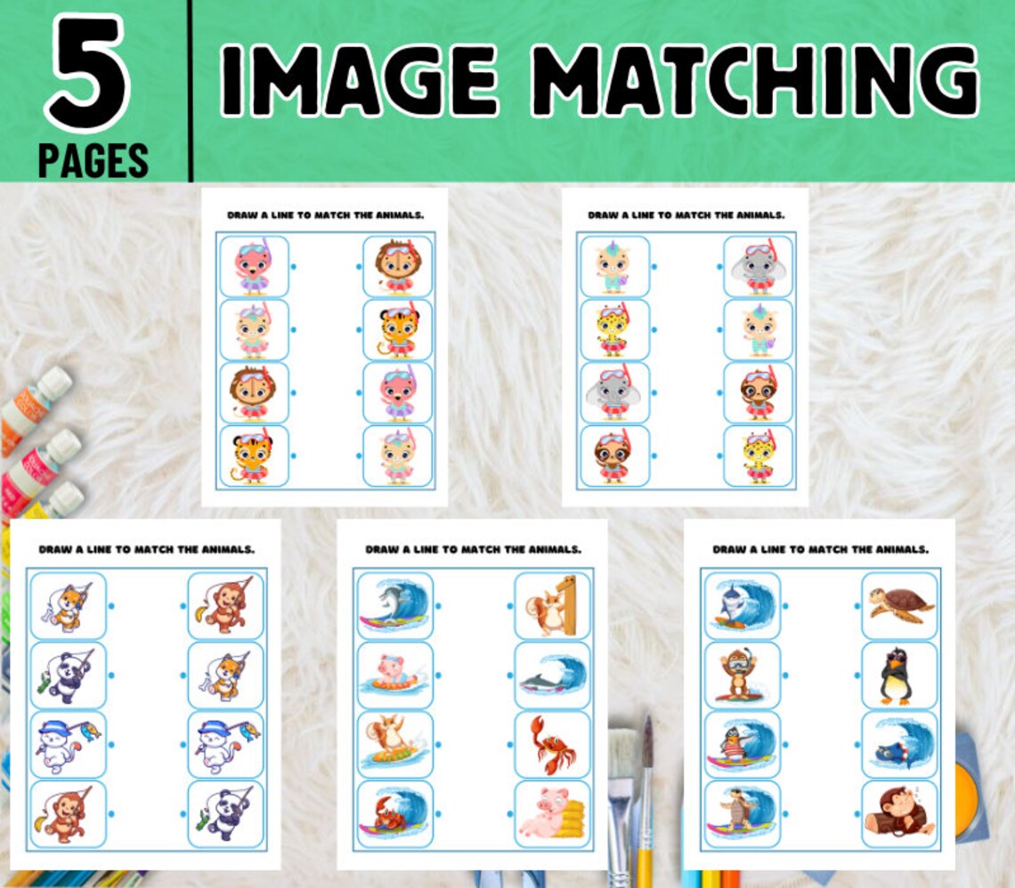 PIGGY Goes to the BEACH story Book & Busy Book, Matching, Coloring ...