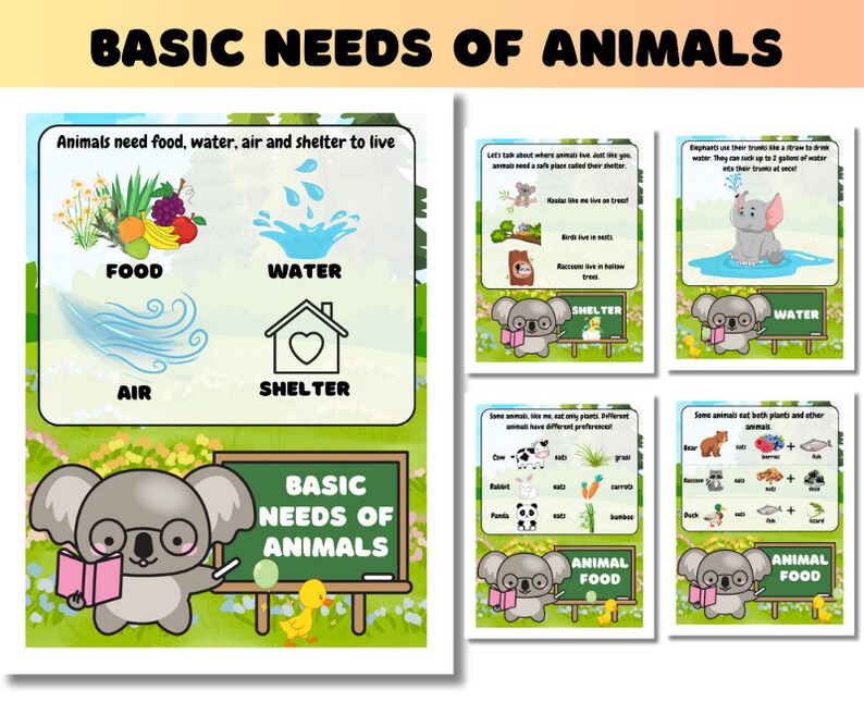 Busy Book for 5-7 Yr Old Animal Science Bundle Part 1 66 Pages of Fun ...
