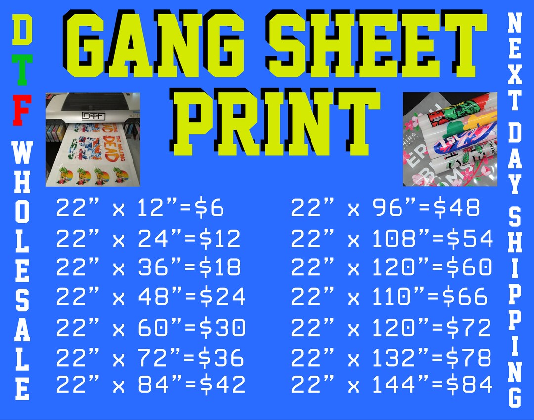 Gang Sheet Print, Custom Dtf Transfers, Image Transfers, Press Ready ...