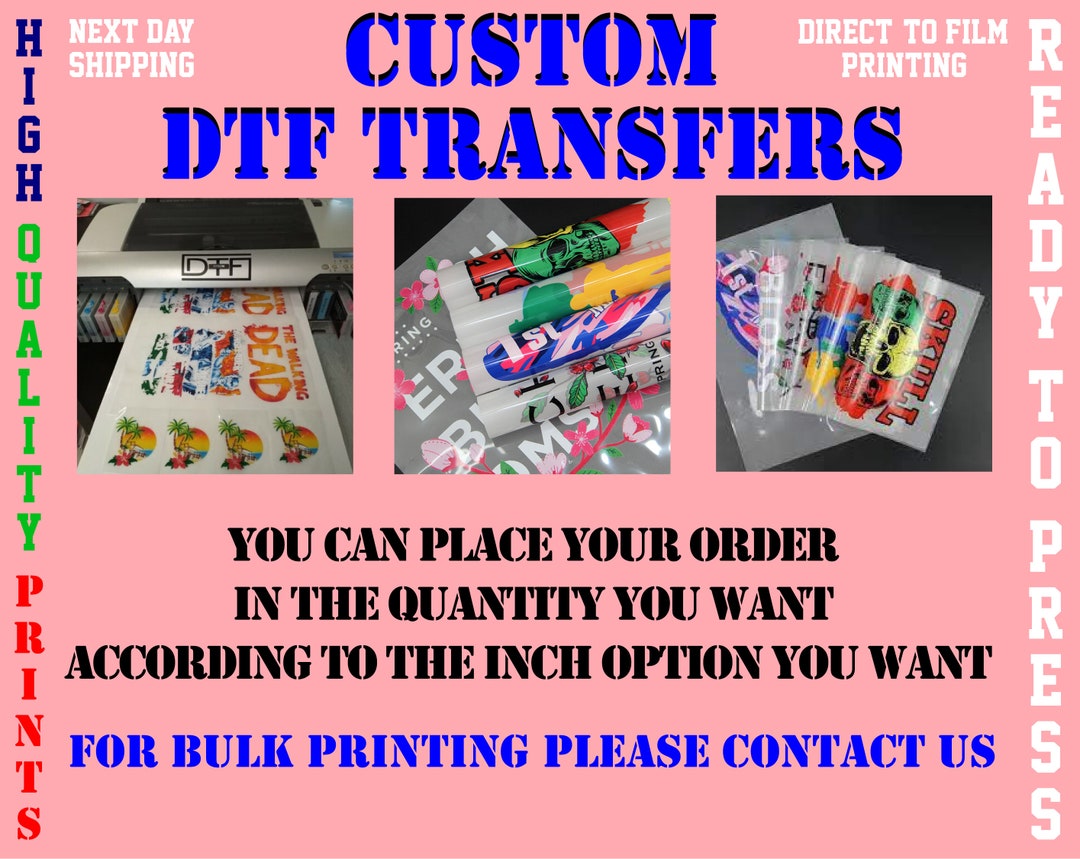 Custom Dtf Transfers, Dtf Sublimation, Ready to Press, Heat Press ...
