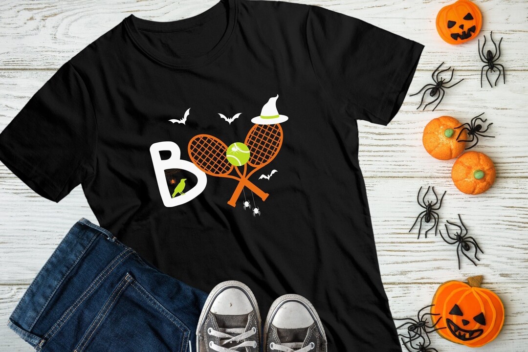 Halloween Tennis Shirt, Halloween Sports Shirt, Boo Shirt, Cute ...