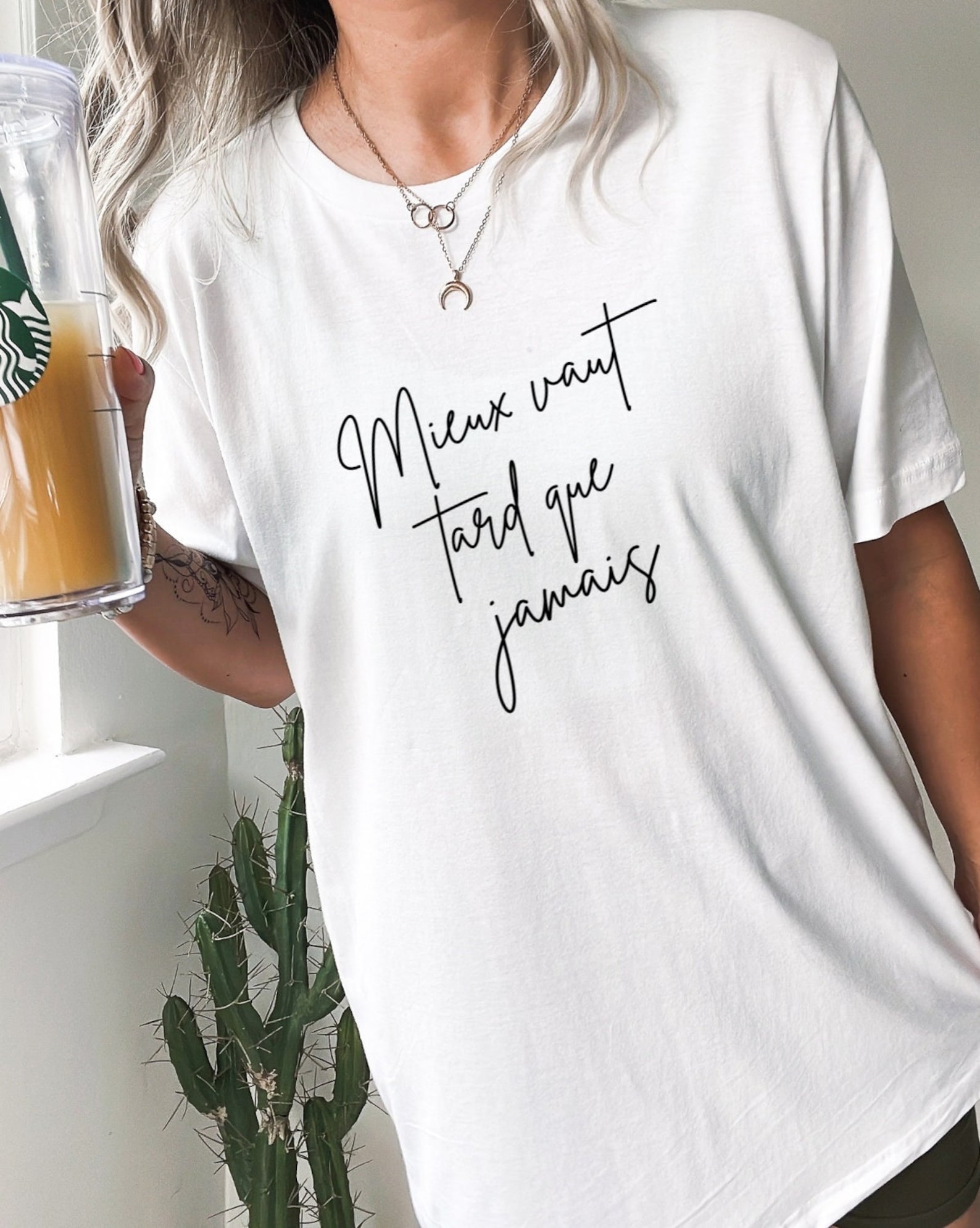 French Saying, Mieux Vaut Tard Que Jamais, "better Late Than Never" Tee ...